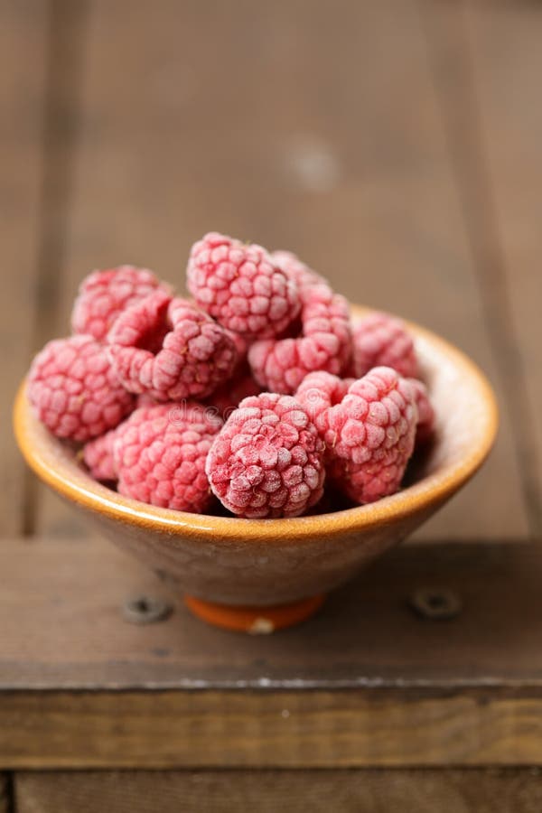 Frozen organic raspberries stock image. Image of frozen - 132806557