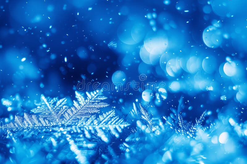 Frozen Pattern on Winter Window. Blue Ice Winter Background, Texture ...