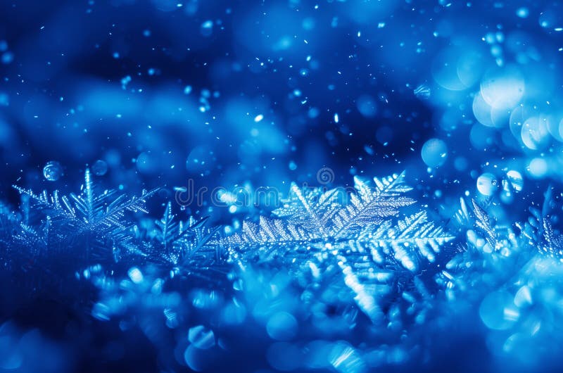 Frozen Pattern on Winter Window. Blue Ice Winter Background, Texture ...