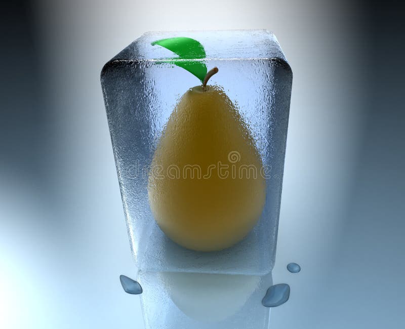 Frozen pear stock illustration. Illustration of diet - 21495258