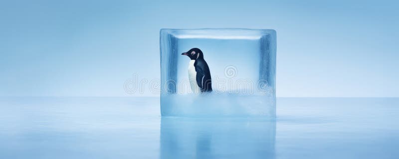 Frozen Penguin Ice Cube