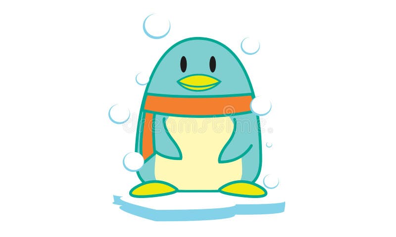 Frozen penguins stock vector. Illustration of animal - 66863588