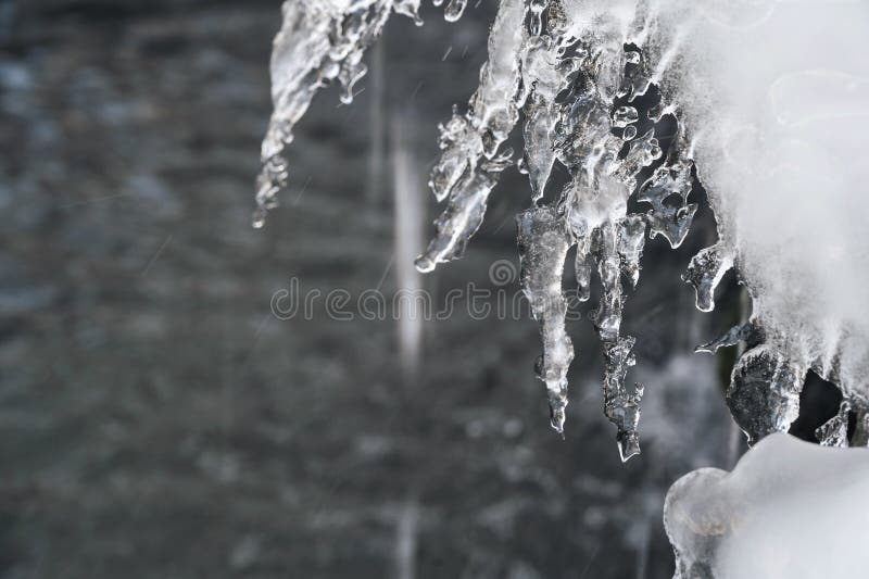 Frozen Pieces of Ice in Winter Closeup Stock Photo - Image of closeup ...