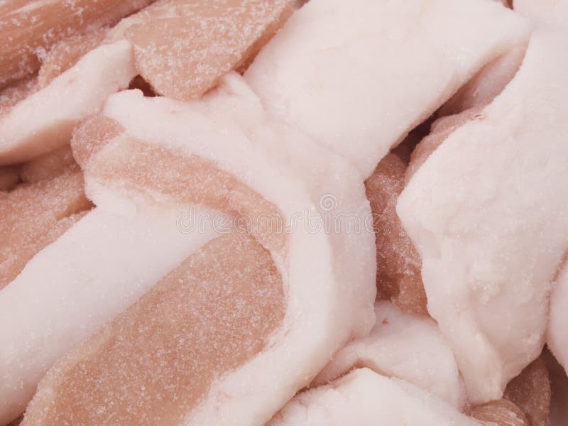 Frozen pieces of pork stock photo. Image of pork, dinner - 13043258