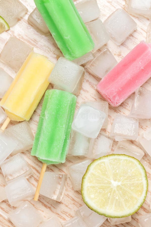 Frozen popsicles stock photo. Image of thirst, lemon - 148634318