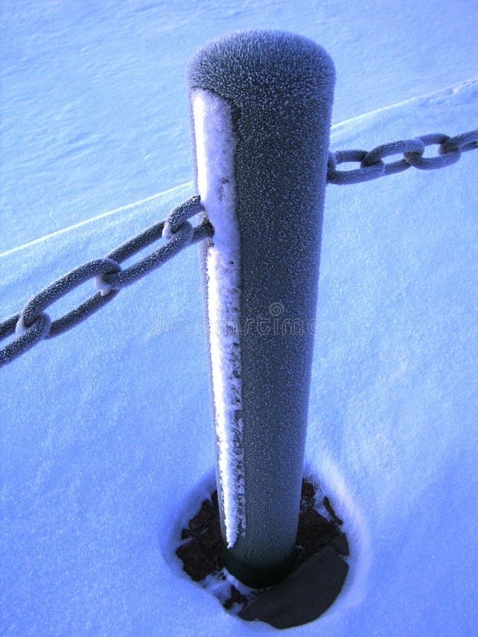 Frozen post stock image. Image of frozen, chain, scandinavia - 948233