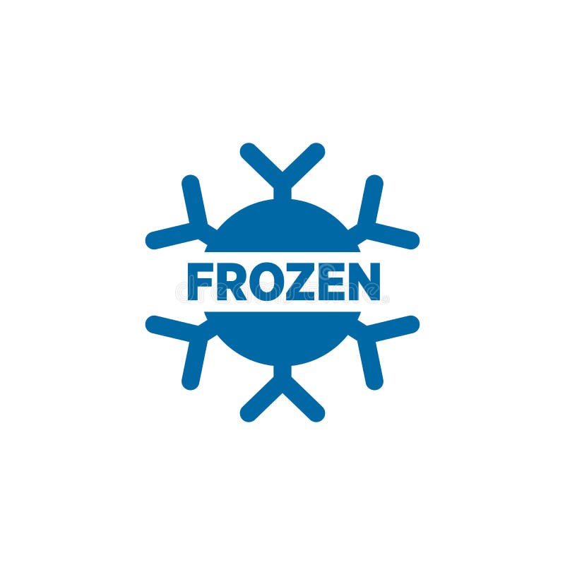 Frozen Product Label Logo Design Template Stock Illustration ...