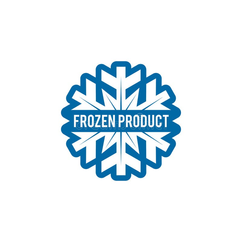 Frozen Product Label Logo Design Template Stock Illustration ...