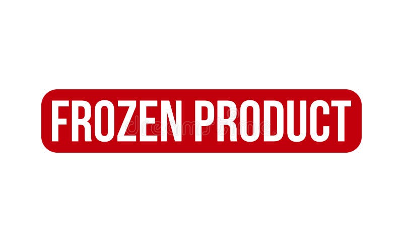 Frozen Product Rubber Stamp. Red Frozen Product Rubber Grunge Stamp ...