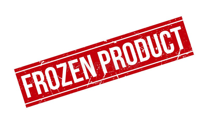 Frozen Product Rubber Stamp. Red Frozen Product Rubber Grunge Stamp ...