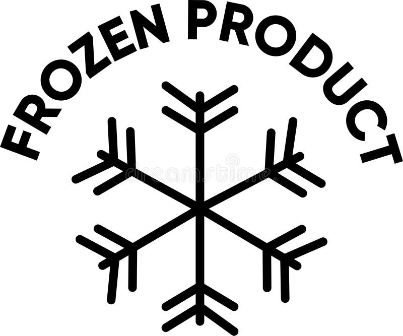 Frozen Product Vector Symble Icon or Logo Stock Vector - Illustration ...