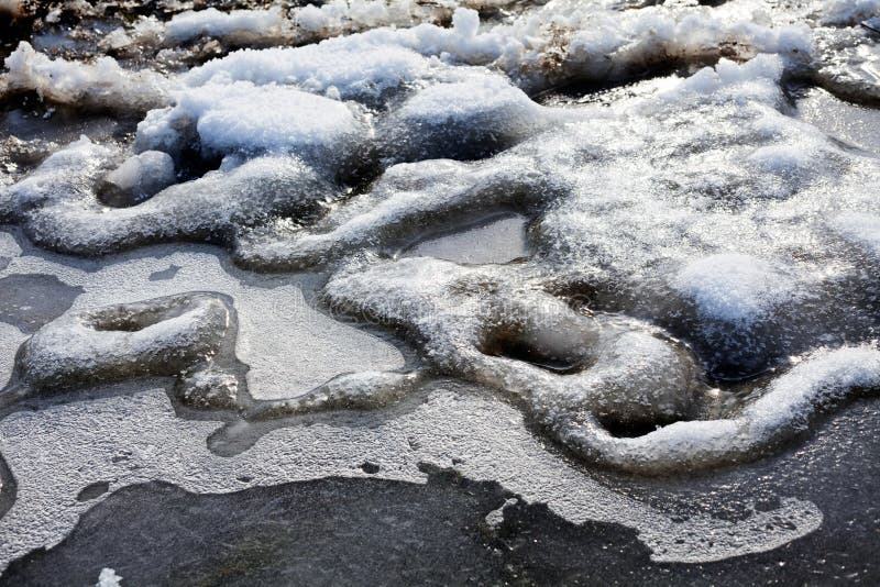 Frozen puddle stock image. Image of water, outdoor, macro - 72834001