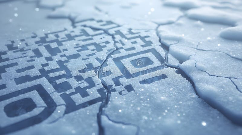 Frozen Qr Code, AI Generated Image Stock Image - Image of decoration ...