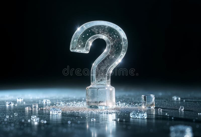 Frozen Question Mark with Ice Cubes Stock Illustration - Illustration ...