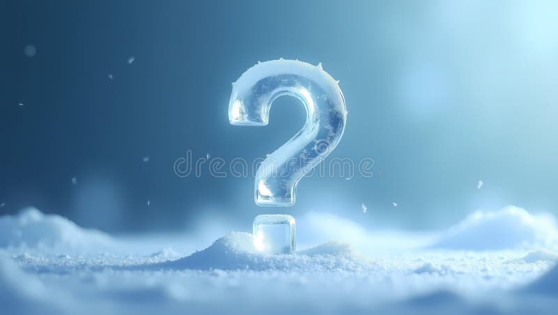 Frozen Question Mark in Snow Stock Illustration - Illustration of ...
