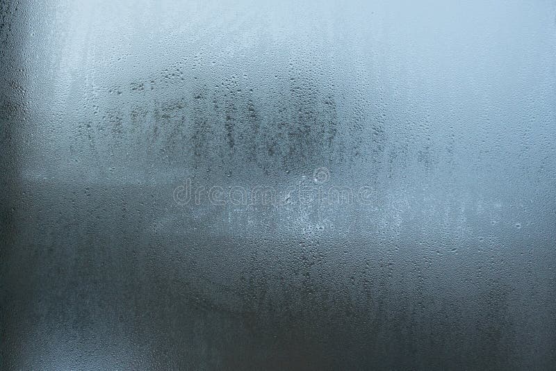 Frozen Raindrops on a Window Pane Stock Image - Image of condensation ...