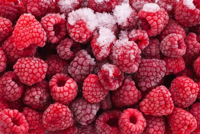 Frozen raspberries stock image. Image of frozen, tasty - 17504975