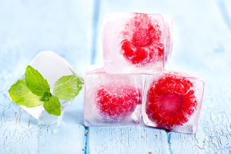 Frozen Raspberries stock photo. Image of enjoy, icecube - 30981398