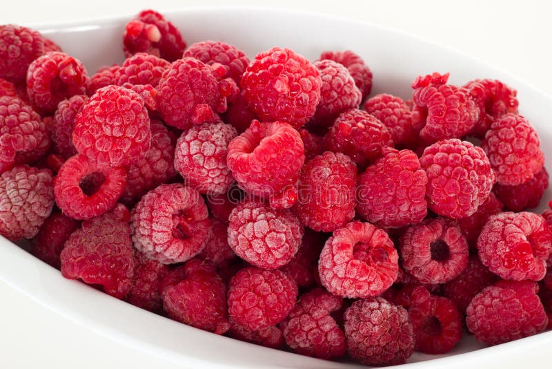 Frozen raspberries stock photo. Image of home, dish, juicy - 33220044