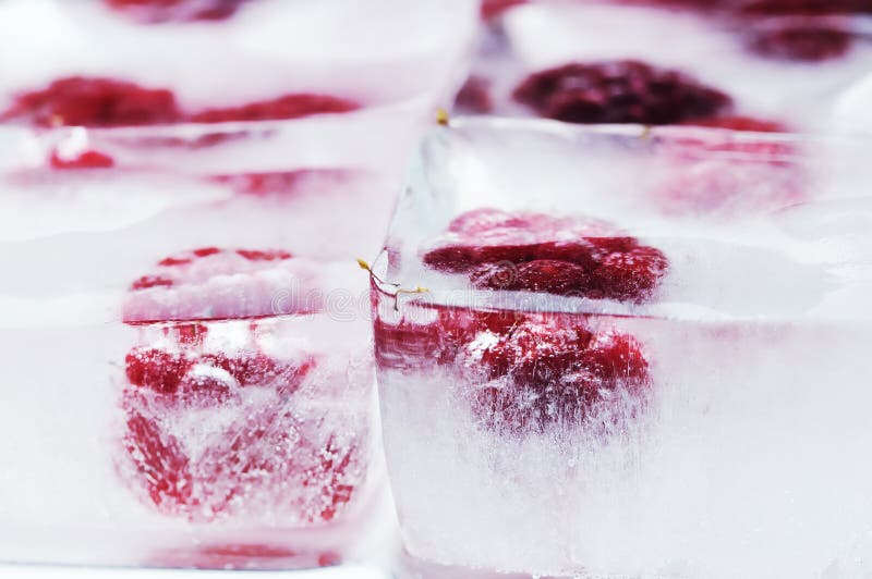 Frozen raspberry. stock image. Image of cold, cube, sweet - 23900167