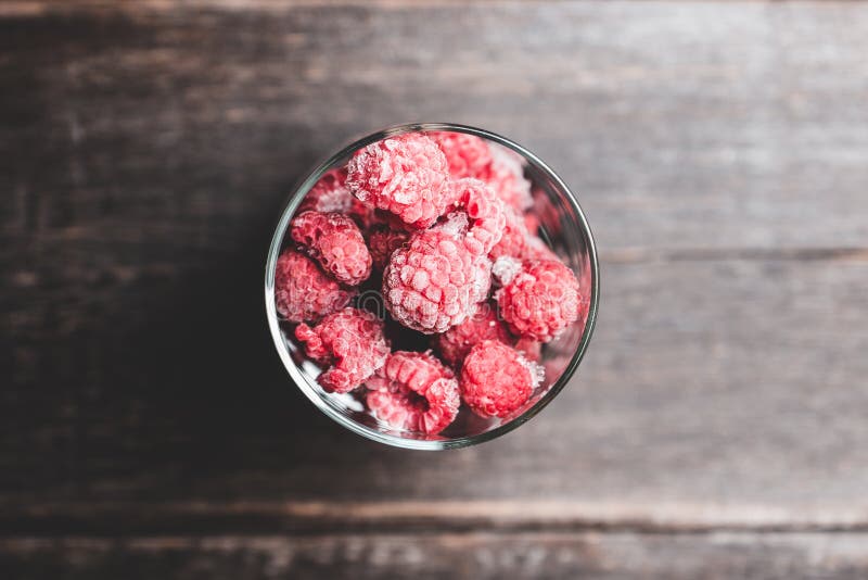 Frozen Raspberry with Cinnamon in Glass. Stock Image - Image of juicy ...