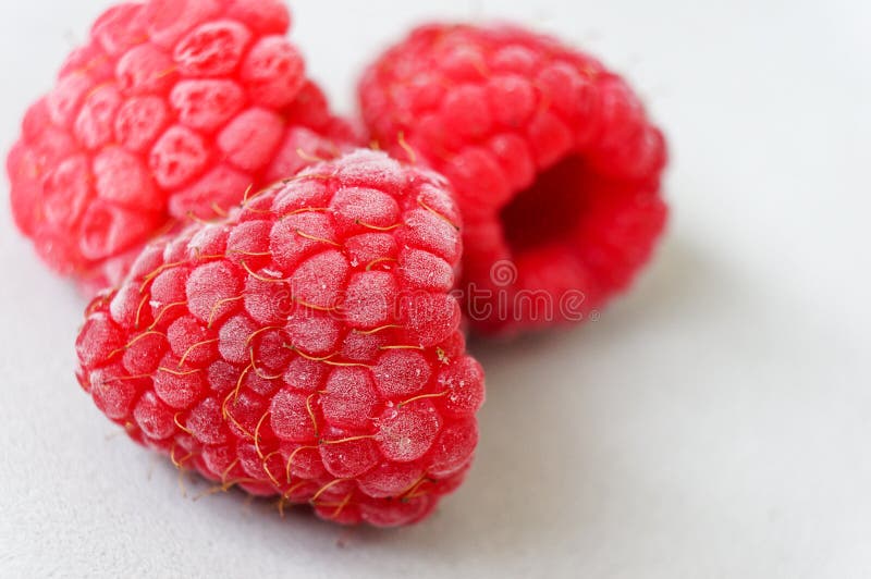Frozen Raspberry Texture Close Up for Background Stock Photo - Image of ...