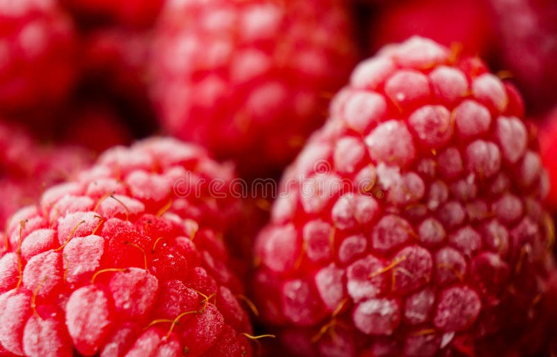 Frozen Raspberry Texture Close Up for Background Stock Photo - Image of ...