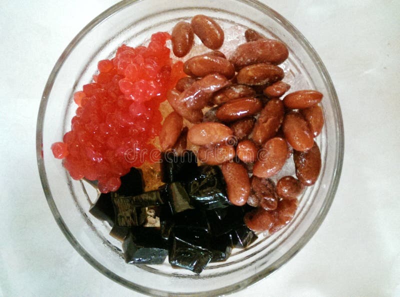Frozen Red Beans with Colorful Jellies Stock Image - Image of breakfast ...