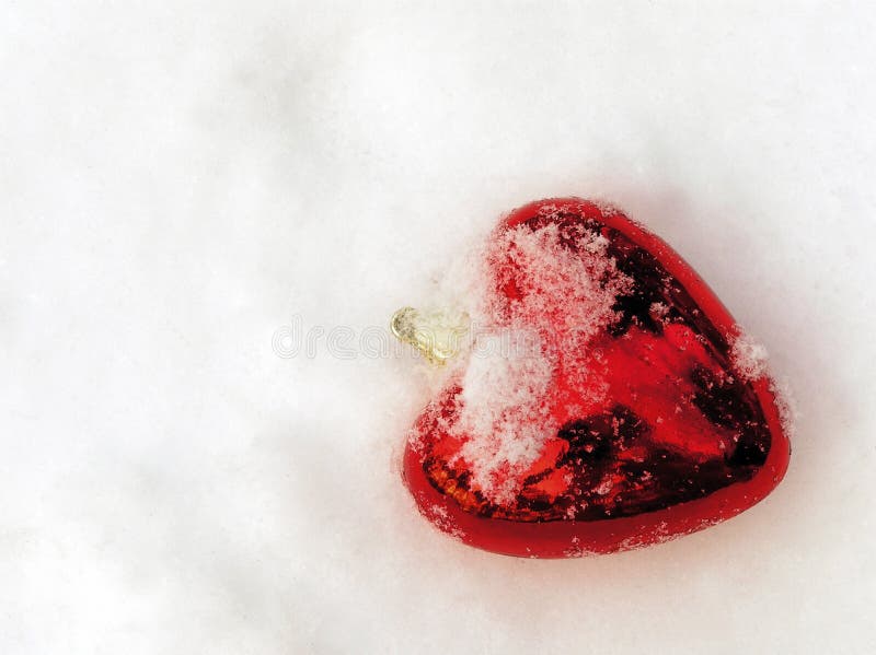 Frozen red heart stock photo. Image of white, natural, decoration - 781738