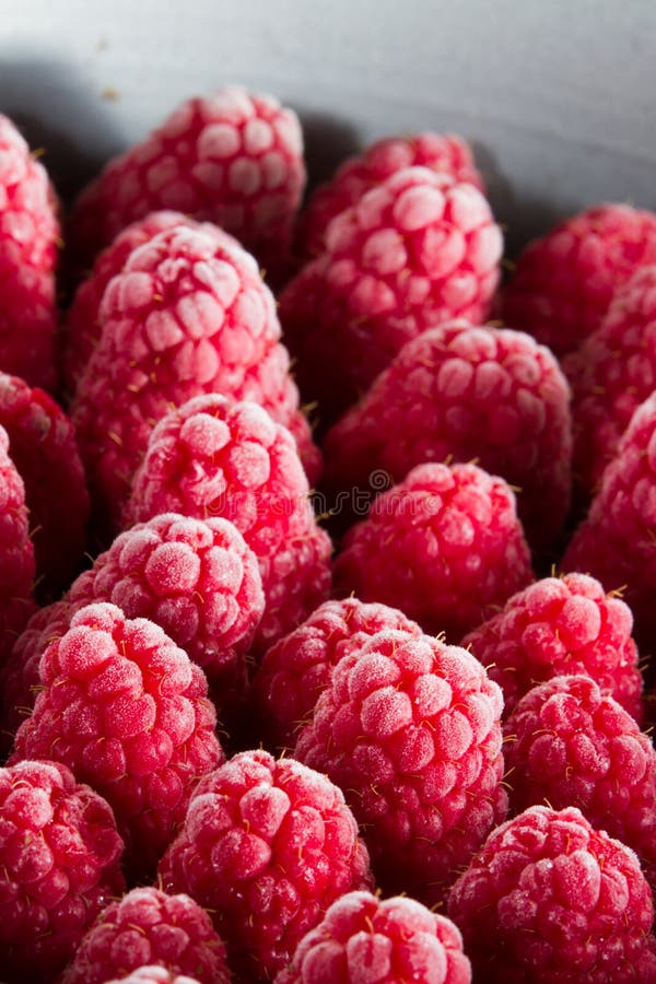 Vitamins. Summer Berries. Raspberries Background. Close Up, Top View ...