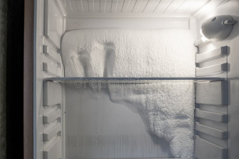 Frozen Refrigerator that Needs To Be Defrosted. Stock Photo - Image of ... Frozen Refrigerator that Needs To Be Defrosted. Stock Photo - Image of ...
