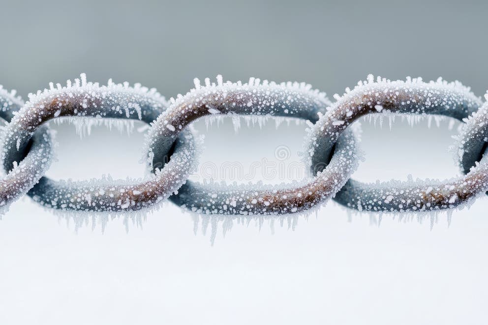 Frozen Rings of Ice with Icicles Stock Illustration - Illustration of ...