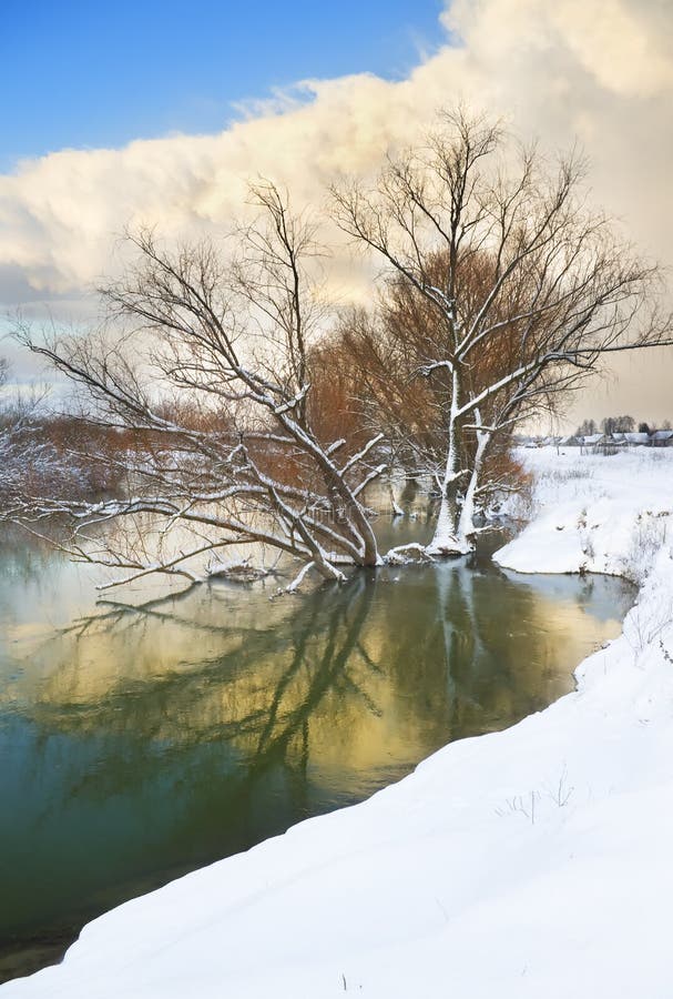 Frozen river stock photo. Image of chill, iced, north - 23042434