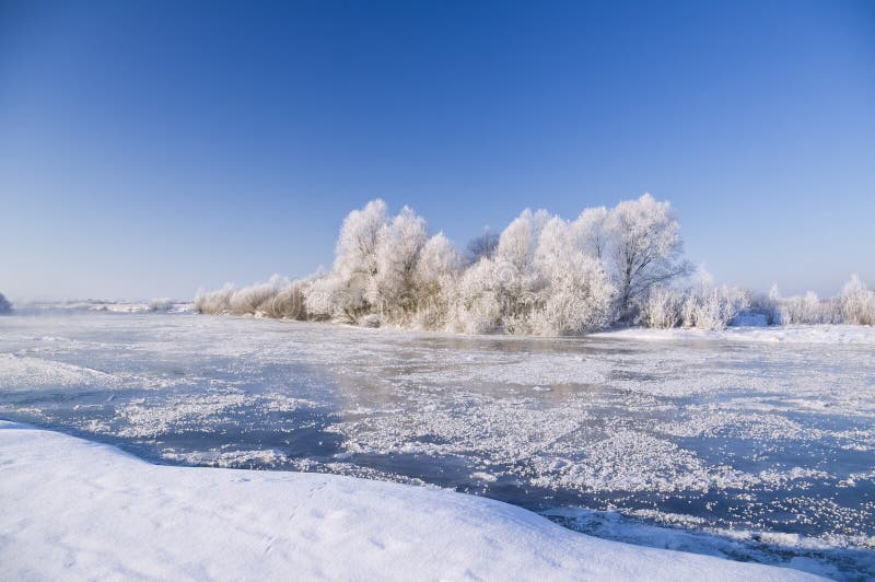 Frozen river stock photo. Image of chill, iced, north - 23042434