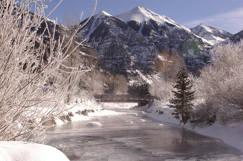 Frozen river stock image. Image of travel, vacation, trees - 48777