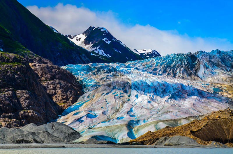 FROZEN RIVER FLOWING stock image. Image of travel, glacier - 84259469