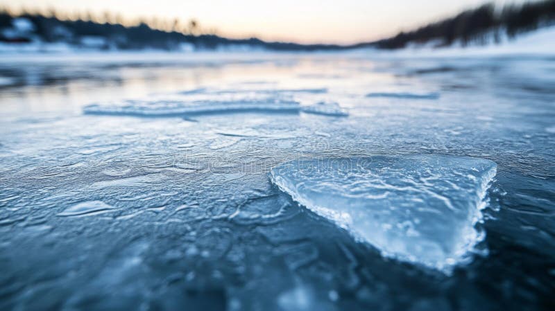 Frozen River Ice Sheets Winter Landscape Scene Stock Illustrations – 11 ...