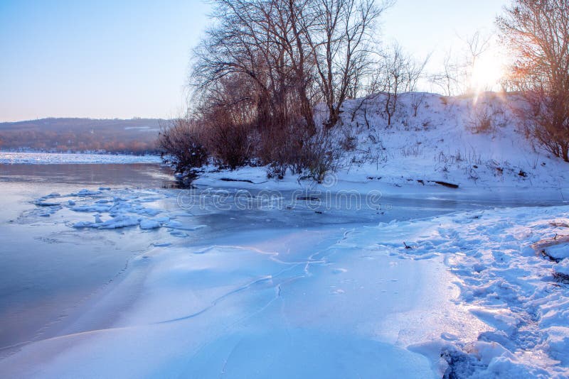 Frozen river shore stock image. Image of north, glacier - 166959211