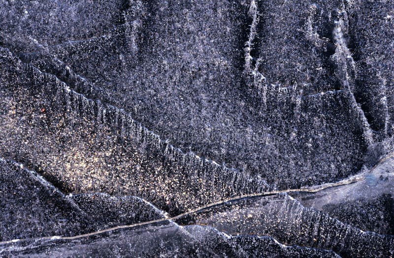 Frozen River. Sun Rays on Ice Stock Image - Image of silver ...