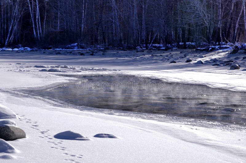 The frozen rivers stock image. Image of icicle, sinkiang - 48709295