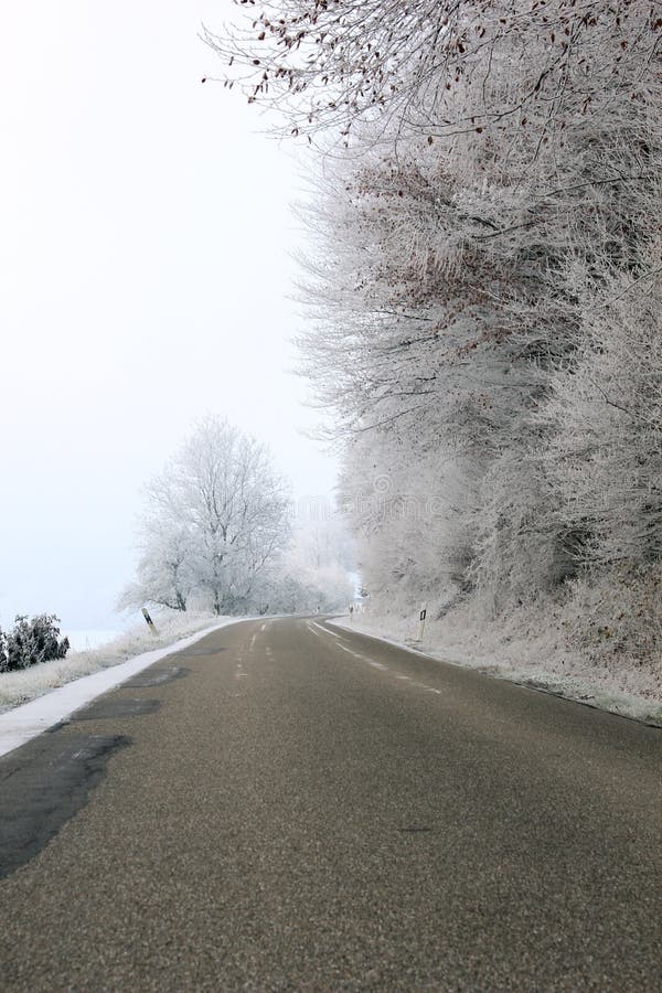 Frozen road stock photo. Image of road, snow, white, travel - 28015432