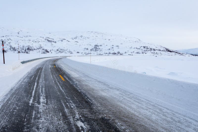 Frozen Road, Norway stock photo. Image of frozen, cold - 78418138