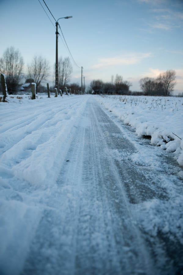 Frozen road stock image. Image of road, dangerous, tire - 30758955