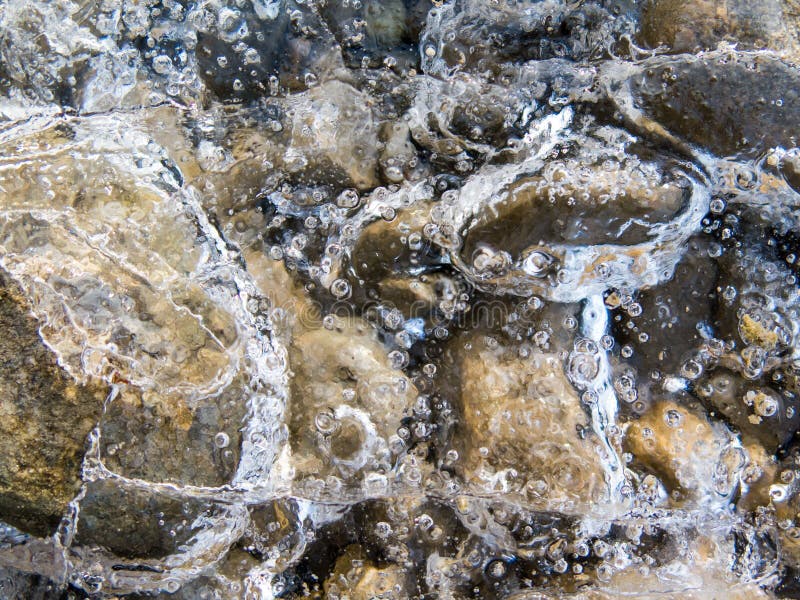 Frozen rocks stock photo. Image of frozen, fresh, slippery - 64945704