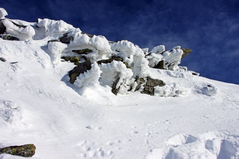 Ice on Frozen Rocks in River Stock Photo - Image of scenic, freezing ...
