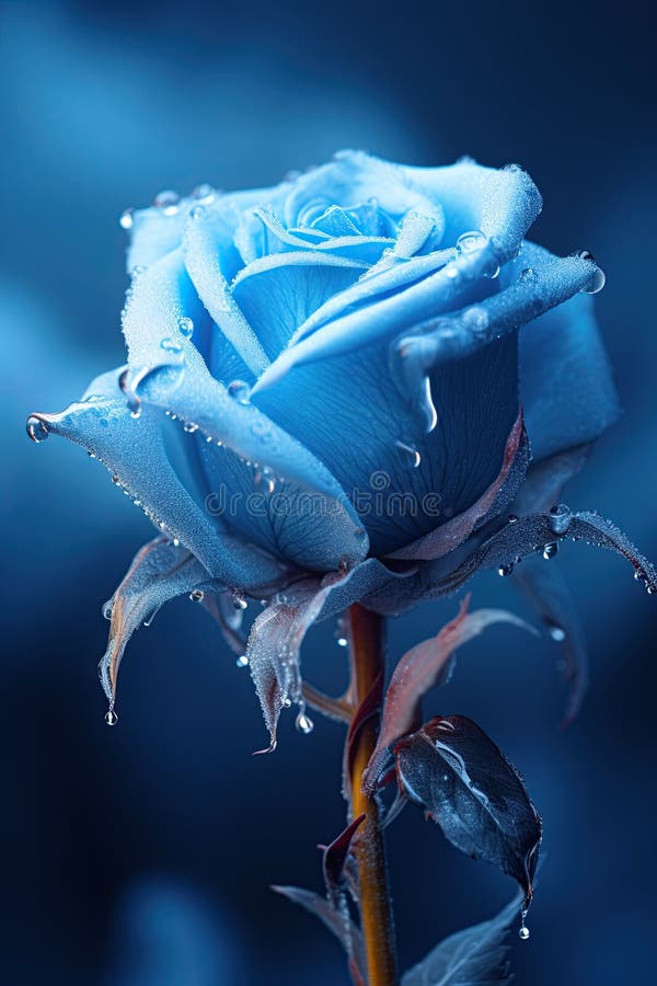 Frozen Rose Poster Design. Generative Ai Stock Illustration ...