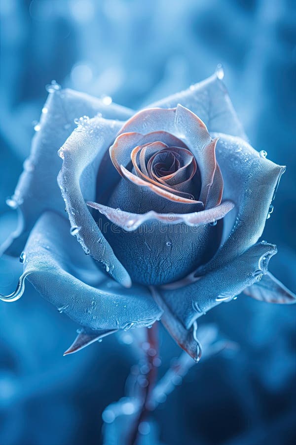 Frozen Rose Poster Design. Generative Ai Stock Illustration ...