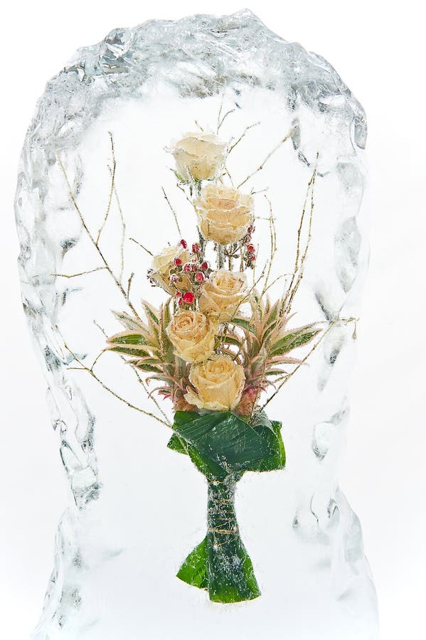 Frozen roses bouquet stock photo. Image of arrangement - 28578326