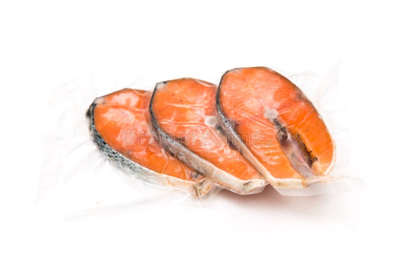 Frozen salmon fillets stock image. Image of dinner, meat - 57001195