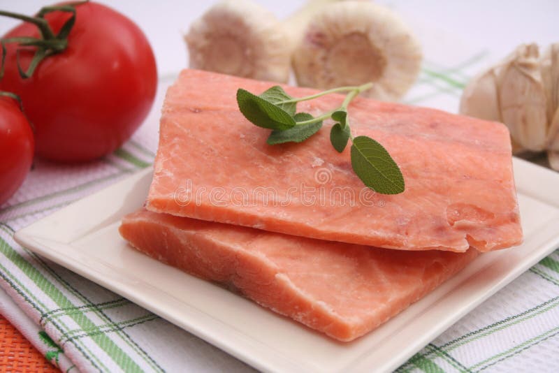 Frozen salmon fish stock photo. Image of fishes, cooking - 37541506